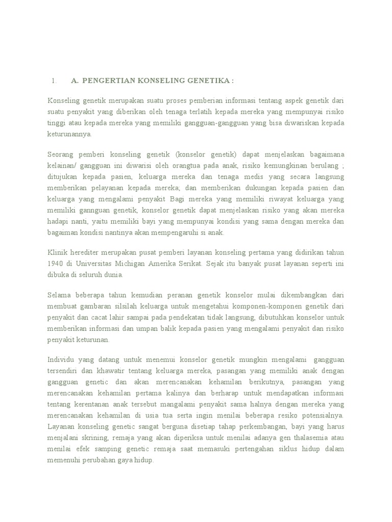 Konseling Genetik | PDF