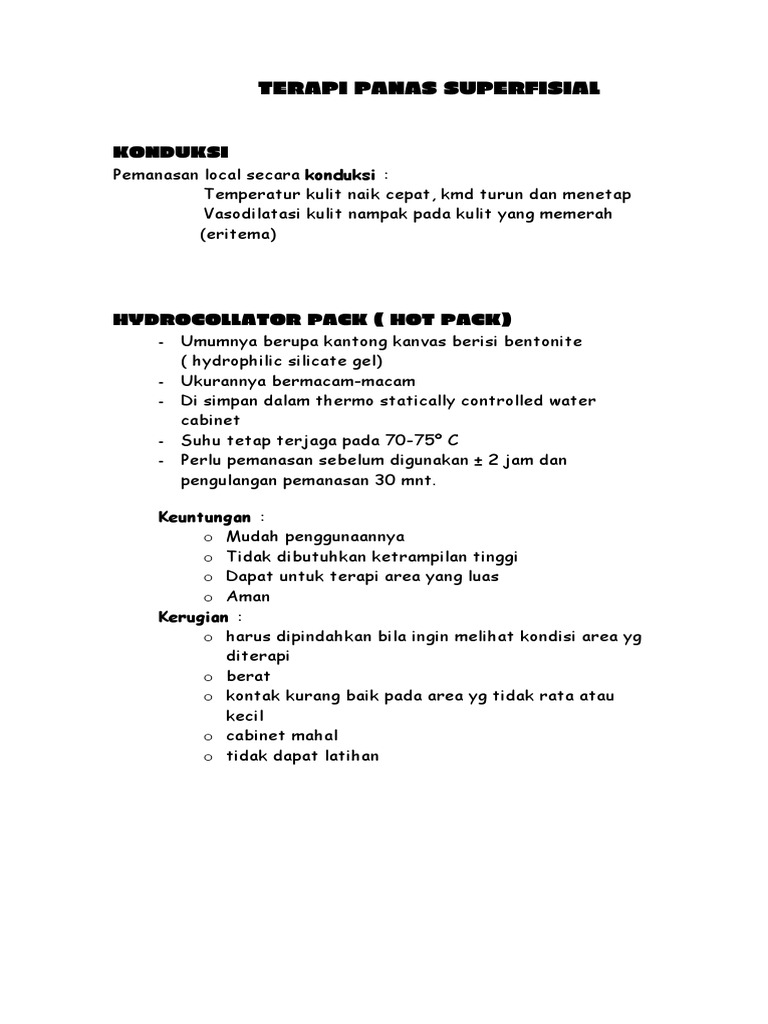 Terapi Panas Superfisial | PDF