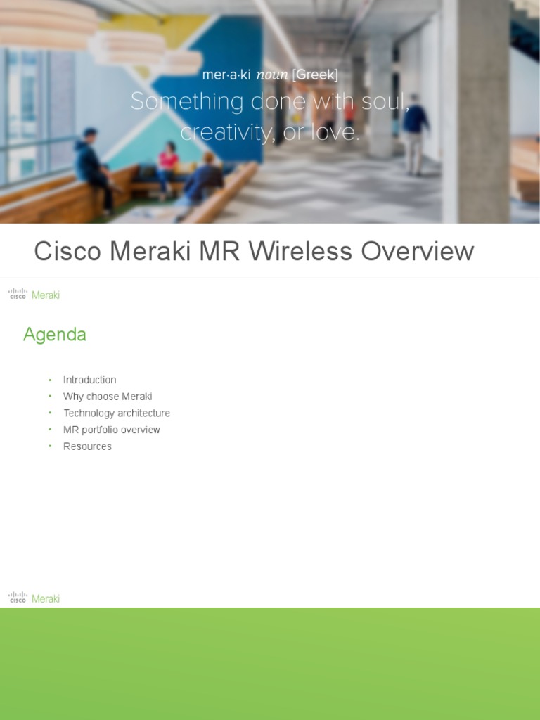 Cisco Meraki Wireless Solutions Overview | PDF | Cloud Computing | Wi Fi