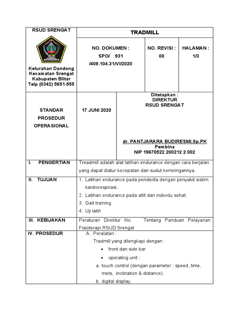 SPO Treadmill 2019 | PDF