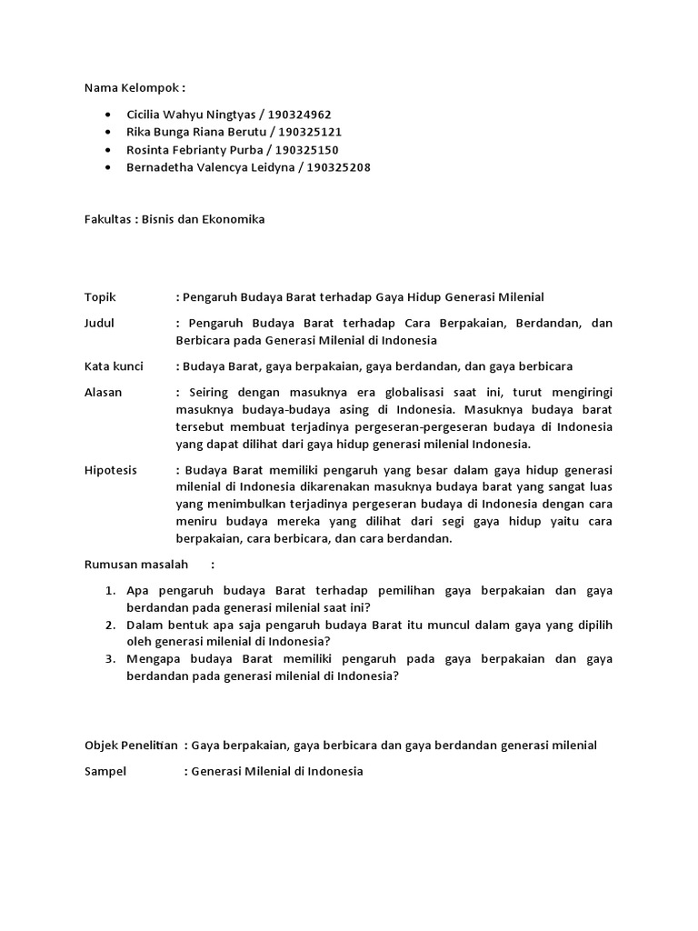 Rancangan Penulisan Proposal | PDF