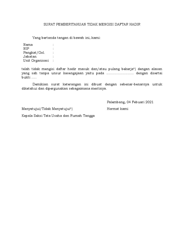 Lupa Absen v.1 | PDF