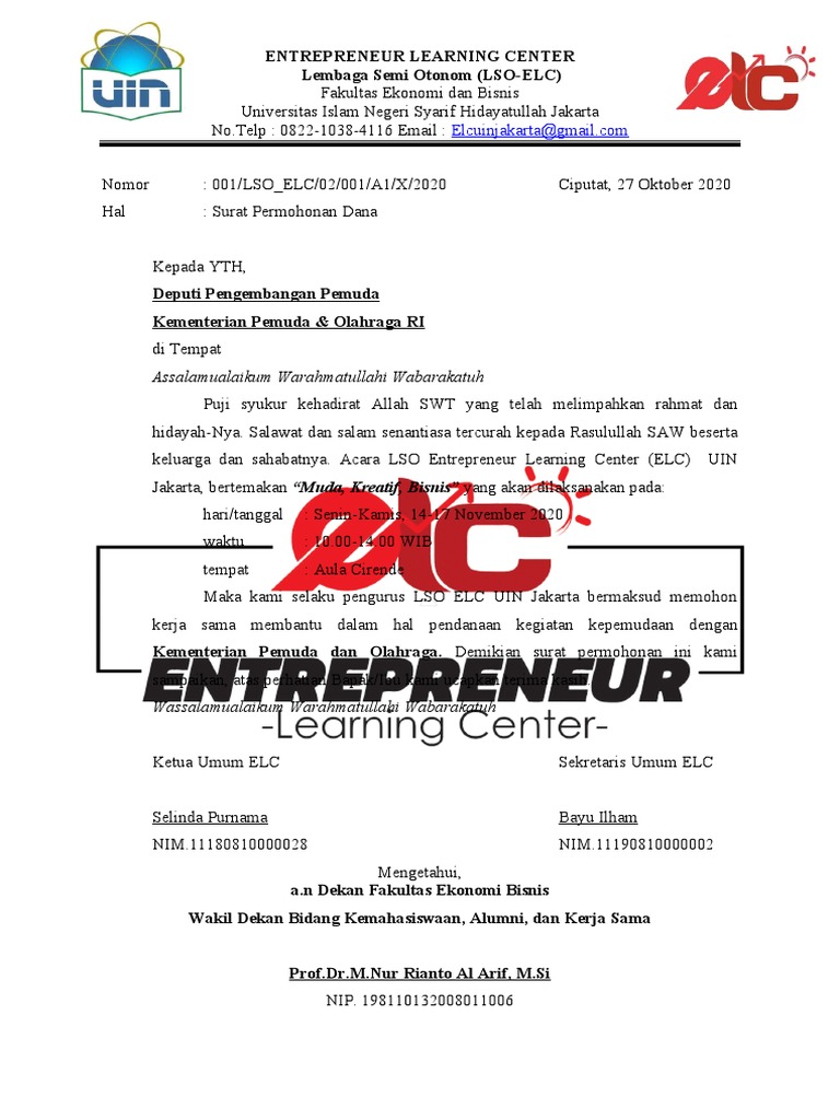 Contoh Surat Ekternal BAYU | PDF