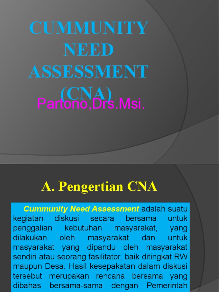 Community Need Assessment | PDF