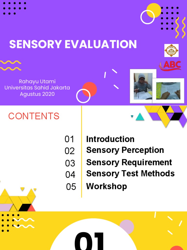 Sensory Evaluation Training. USAHID (14082020) | PDF | Senses | Perception