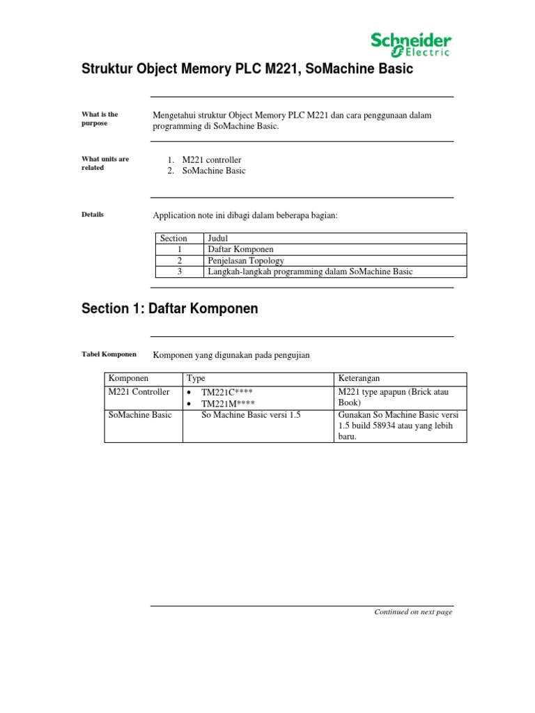 Struktur User Memory PLC M221, SoMachine Basic | PDF