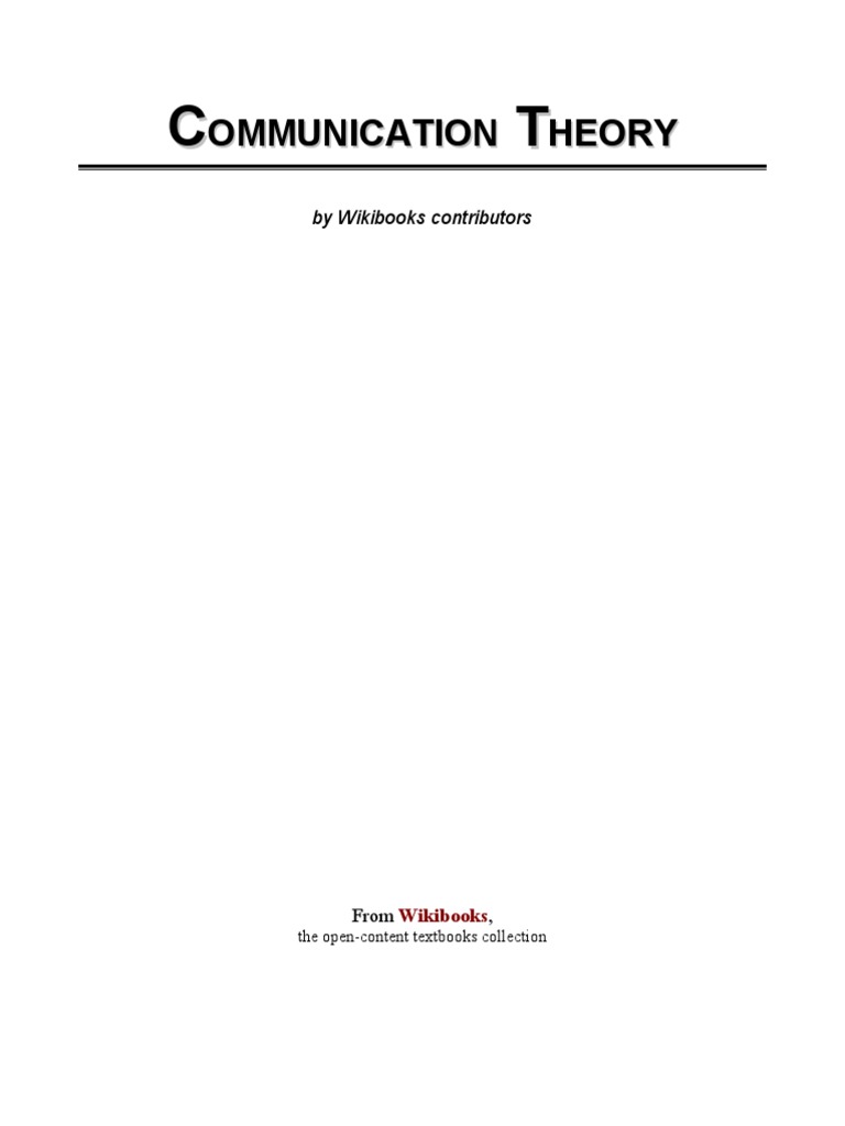 Communication Theory | PDF