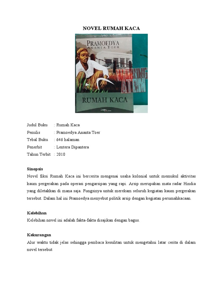 Sinopsi Novel Rumah Kaca | PDF