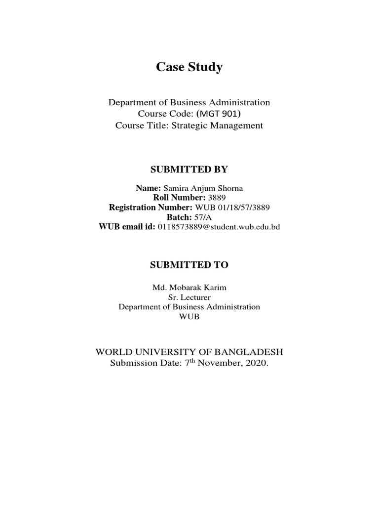 Case Study - Strategic Management | PDF | Competitive Advantage | Renminbi