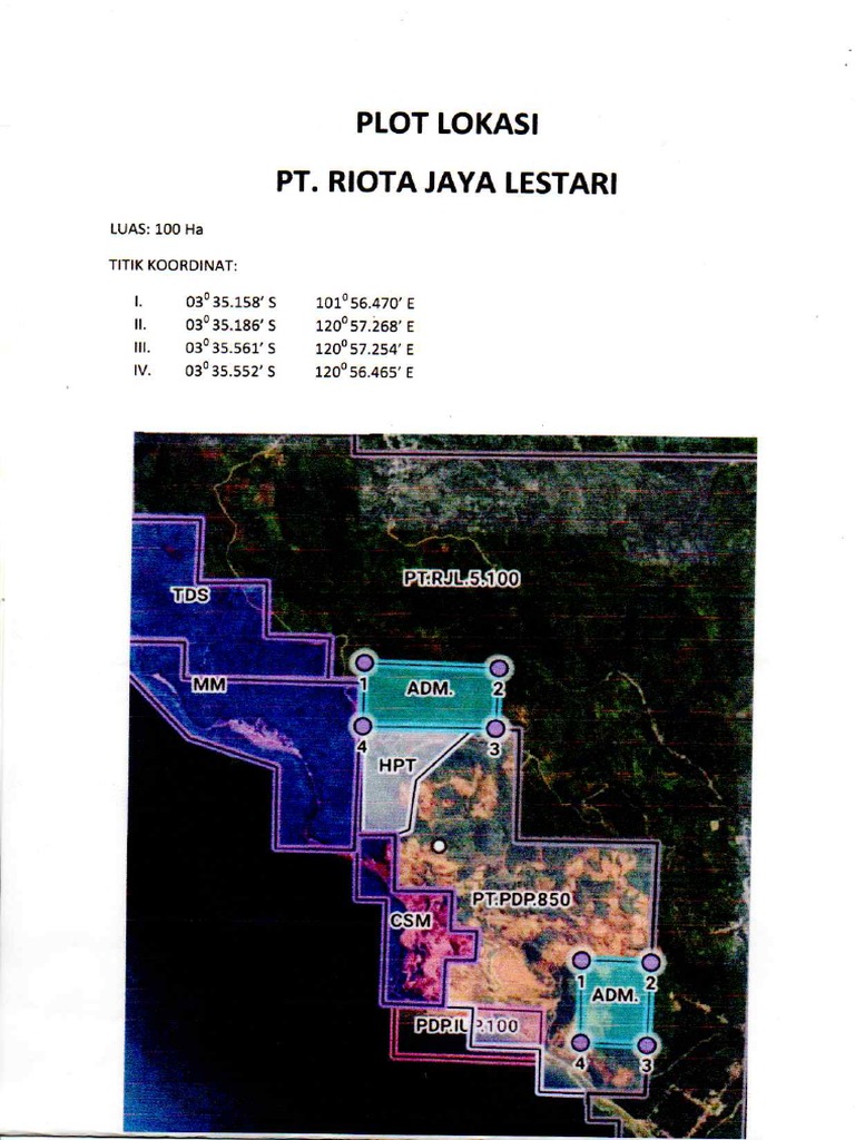 Plot Lokasi PT - Putra Dermawan Pratama | PDF