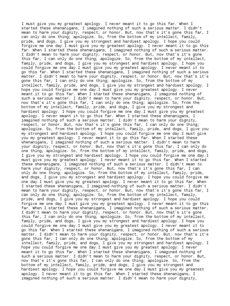 Apology Copypasta (Extended) | PDF | Metaphysics