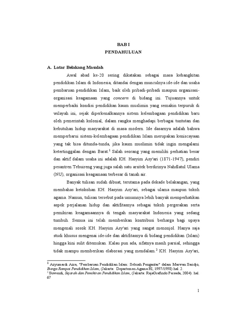 Pemikiran Modern Pendidikan Islam Menurut Kh. Hasyim Asy'ari | PDF | Agama & Spiritualitas