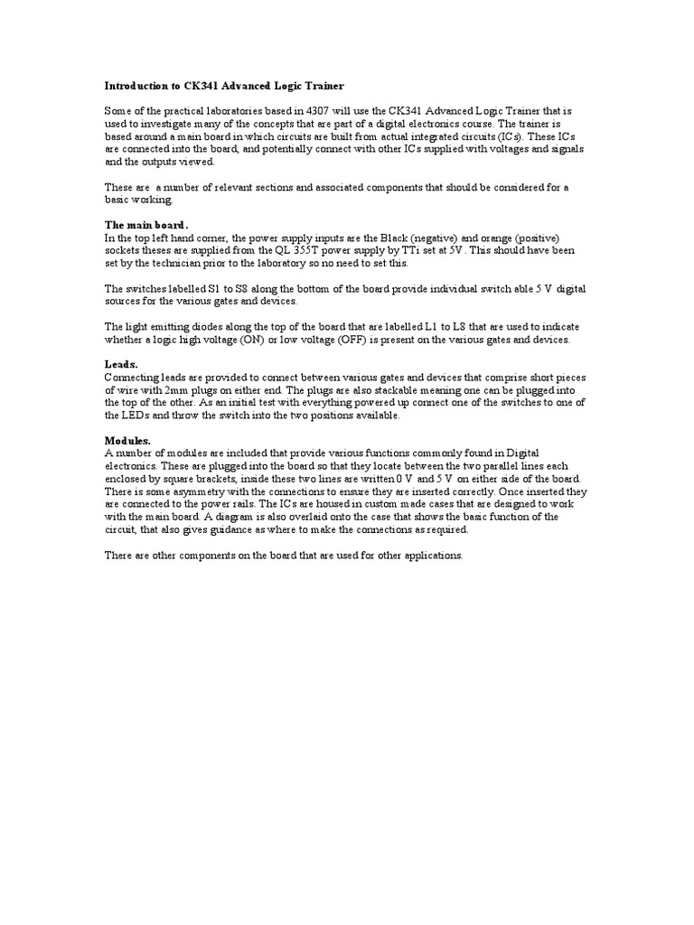 Introduction To - Advanced - Logic - Trainer | PDF