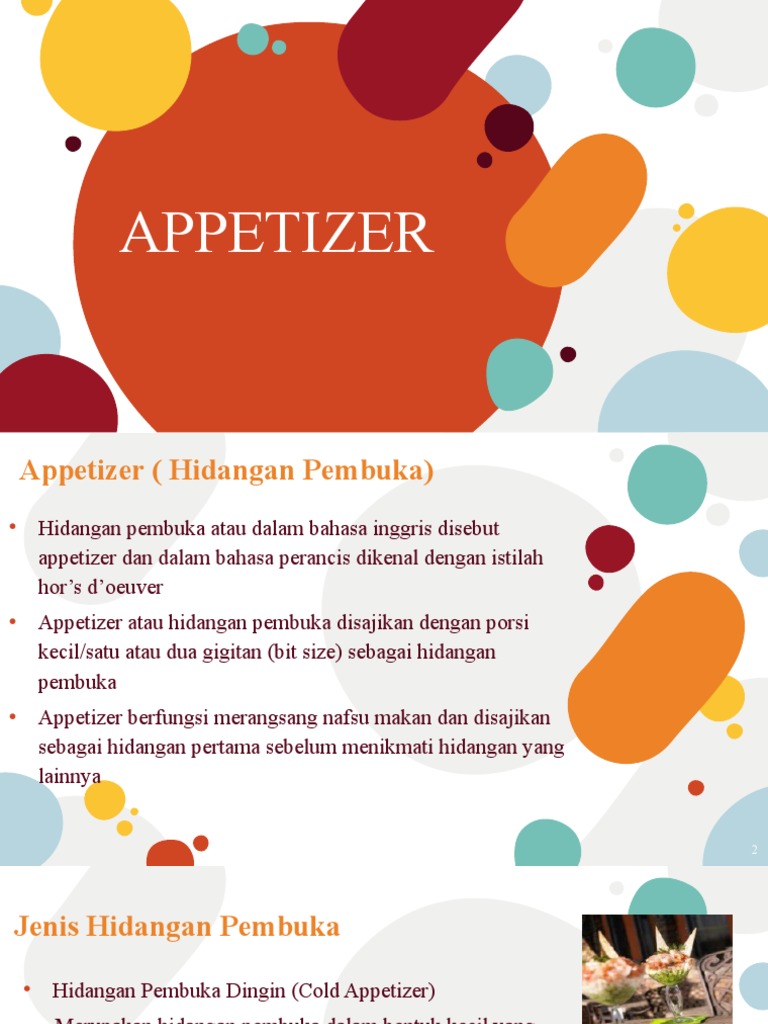 Jenis dan Fungsi Hidangan Appetizer | PDF