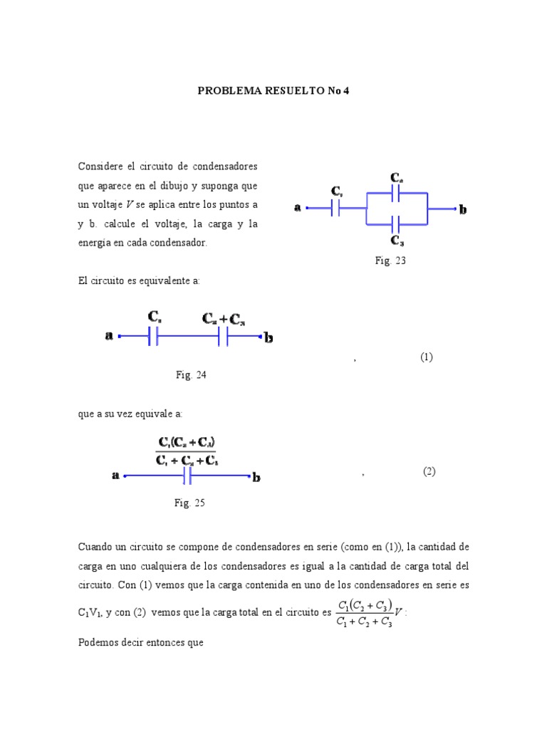 Problema - Resuelto - Solo Letras | PDF | Condensador | Electromagnetismo