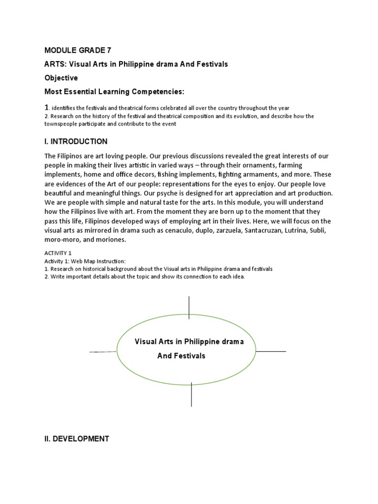 MODULE GRADE 7 Arts Week 2 q4 | PDF | Biblical Magi | Festival