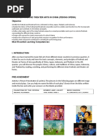 Semi-Detailed Learning Plan: Chinese Peking Opera | PDF | Arts (General)
