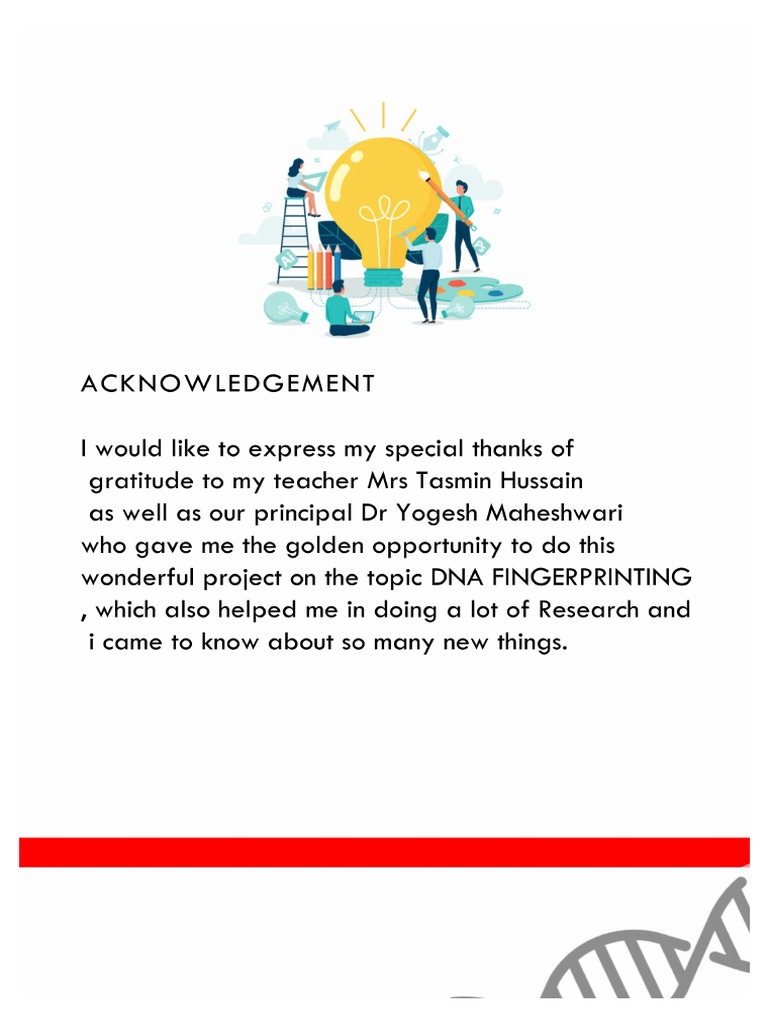 Best Investigatory Project On DNA Fingerprinting Project Class 12 CBSE ...