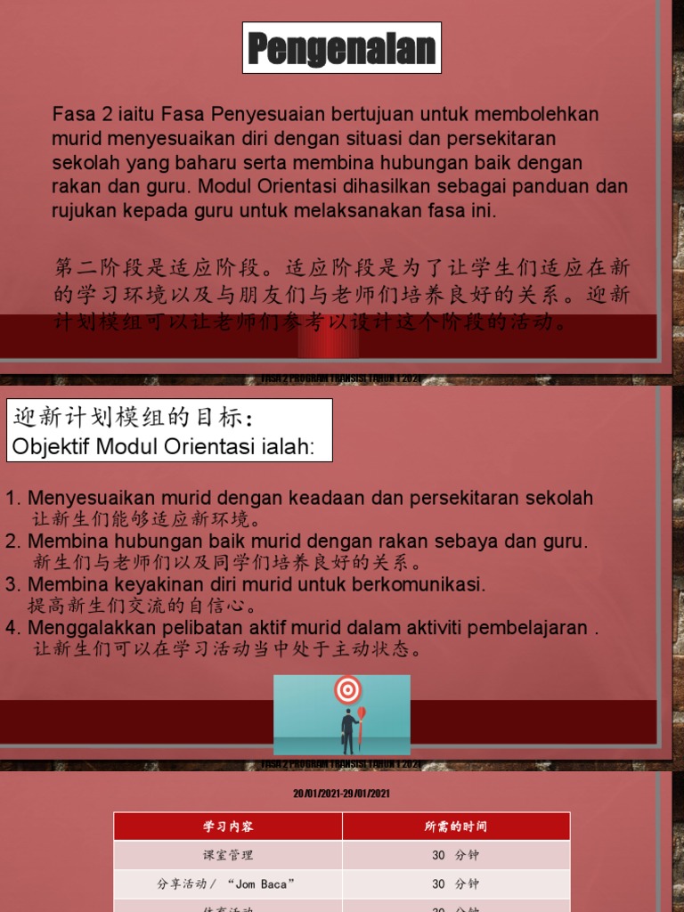 Program Transisi Tahun 1 2021 BC Fasa 2a | PDF