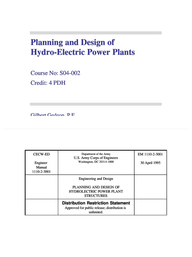 Design of Hydroelectric Power Plants | PDF | Electrical Substation ...