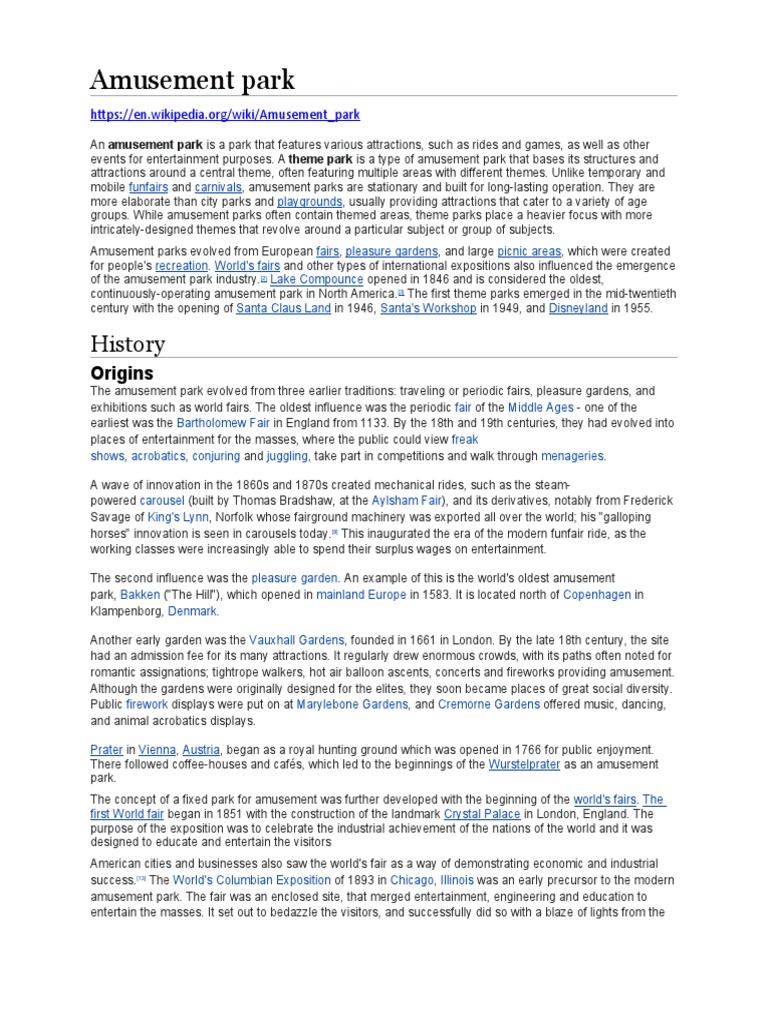 Amusement Park | PDF | Amusement Park | Railway