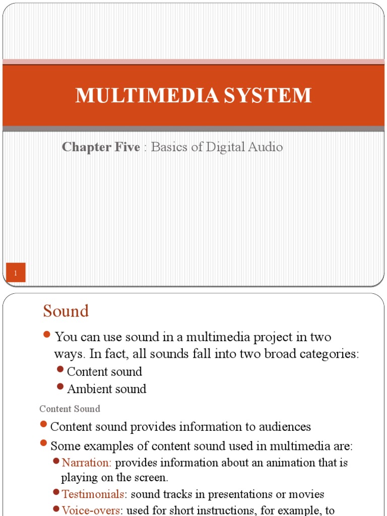Basics of Digital Audio in Multimedia | PDF | Sampling (Signal ...