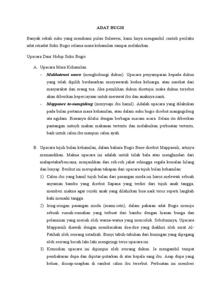 Adat Bugis | PDF