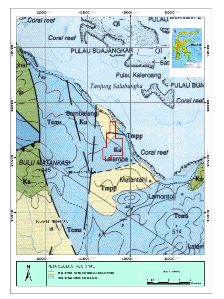 Peta Geologi Regional Sulawesi Tengah | PDF