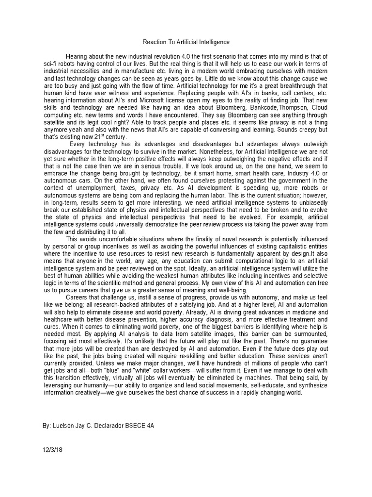 Embracing AI: Opportunities and Challenges | PDF | Artificial ...