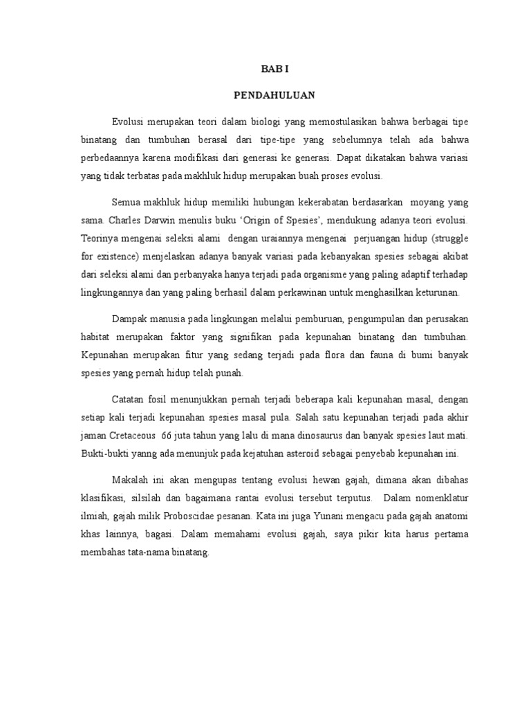 Evolusi Gajah | PDF | Sains & Matematika