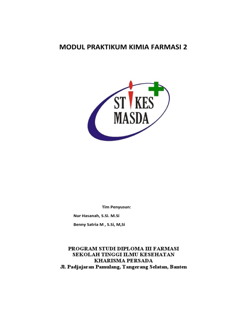MODUL PRAKTIKUM KIMIA FARMASI Edit Feb 2020 | PDF