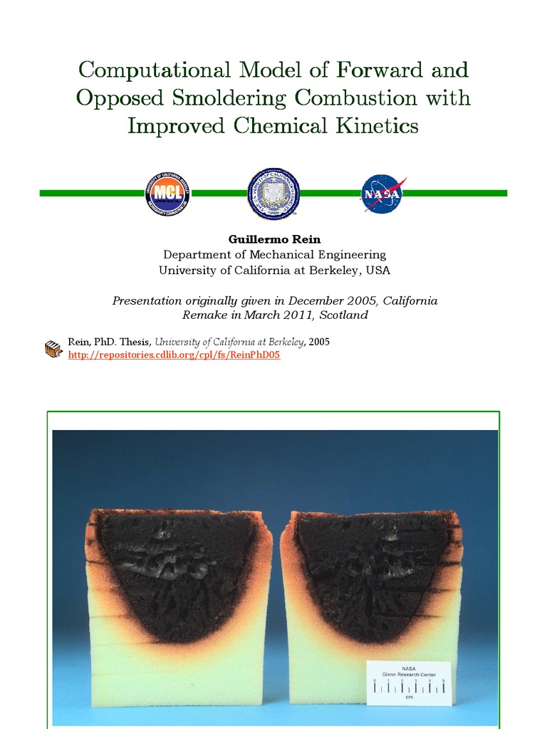 Computational Model of Smoldering Combustion With Chemical Kinetics ...