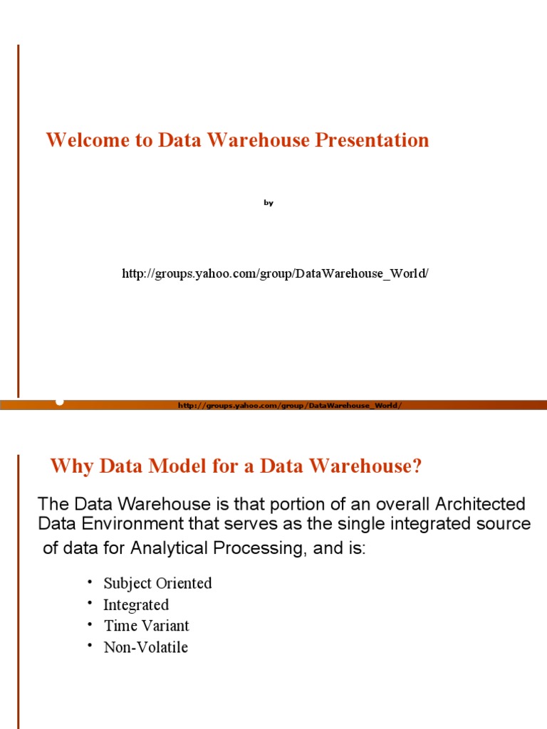 Welcome To Data Warehouse Presentation | PDF | Data Warehouse | Business