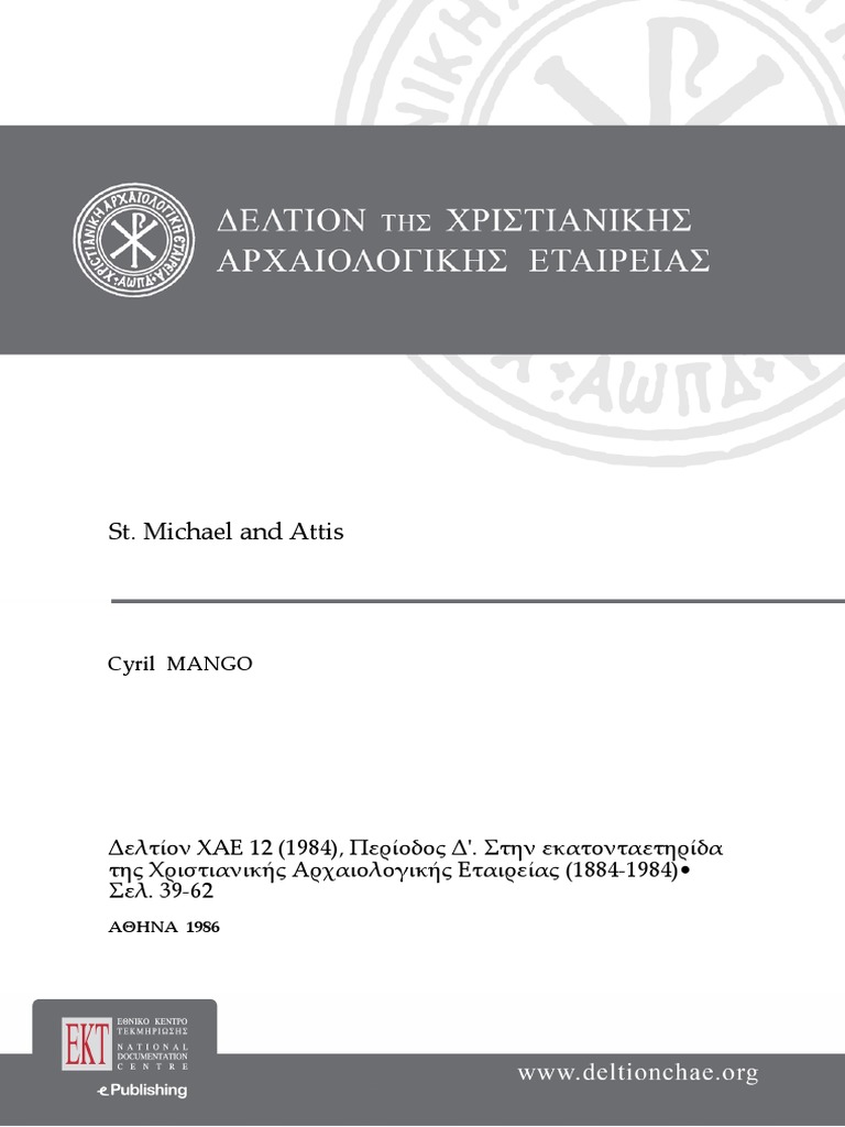 Mango, St. Michael and Attis | PDF | Archangel | Angel