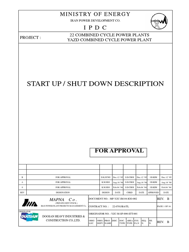 HRSG Startup and Shutdown Procedures | PDF | Boiler | Valve