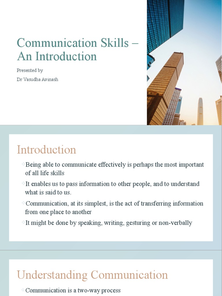 Communication Skills - Module 1 | PDF | Nonverbal Communication ...