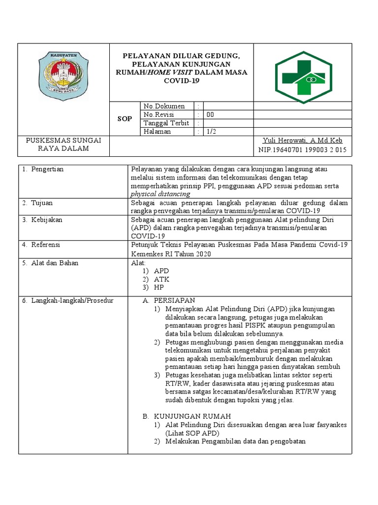 Sop Pelayanan Diluar Gedung | PDF