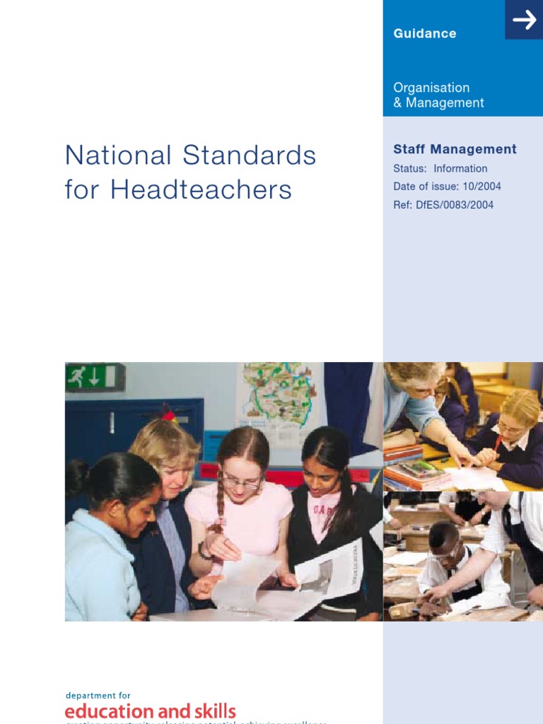 National Standards For Headteachers | PDF | Governance | Evaluation