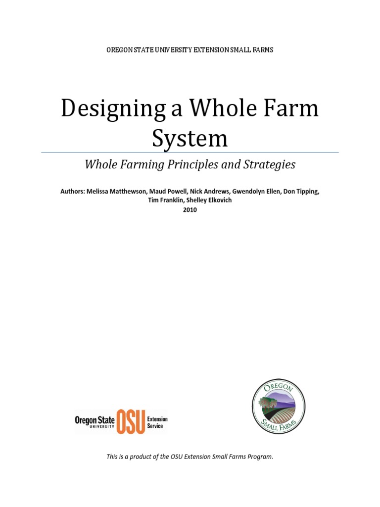 Whole Farm Systems Design Guide | PDF | Crop Rotation | Cereals
