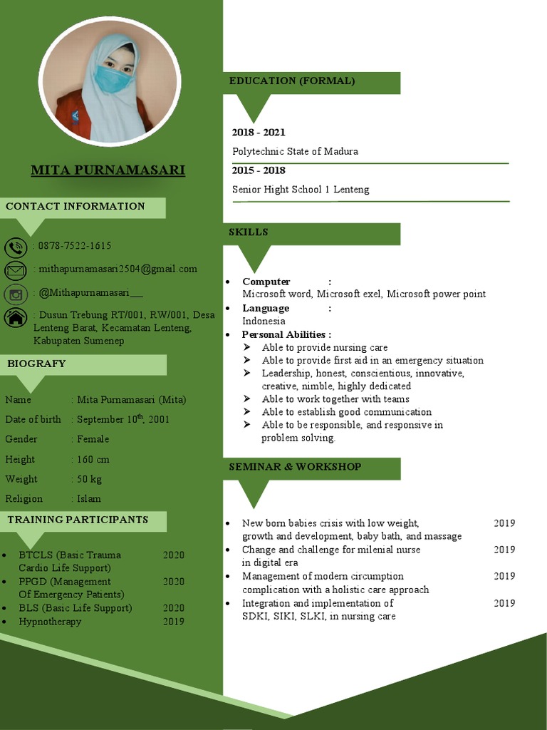 CV Mita Purnamasari (33411801024) | PDF | Health Care | Business