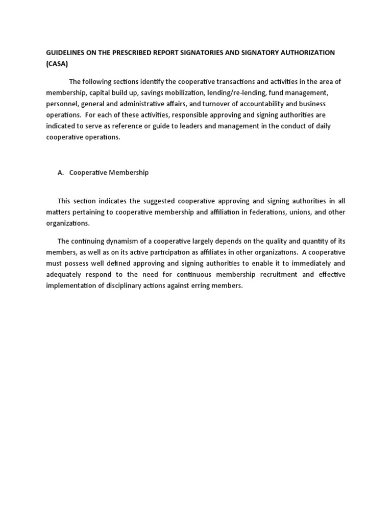 Guidelines On The Prescribed Report Signatories and Signatory ...