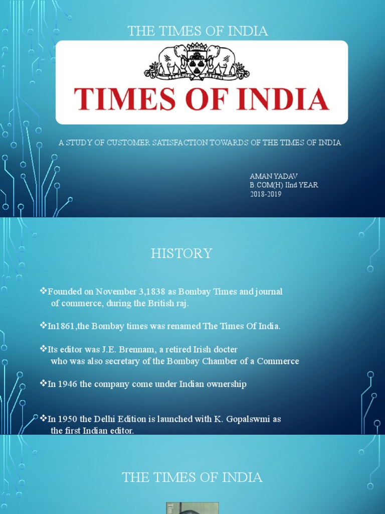 The Time of India | PDF | Newspaper Circulation | Newspapers