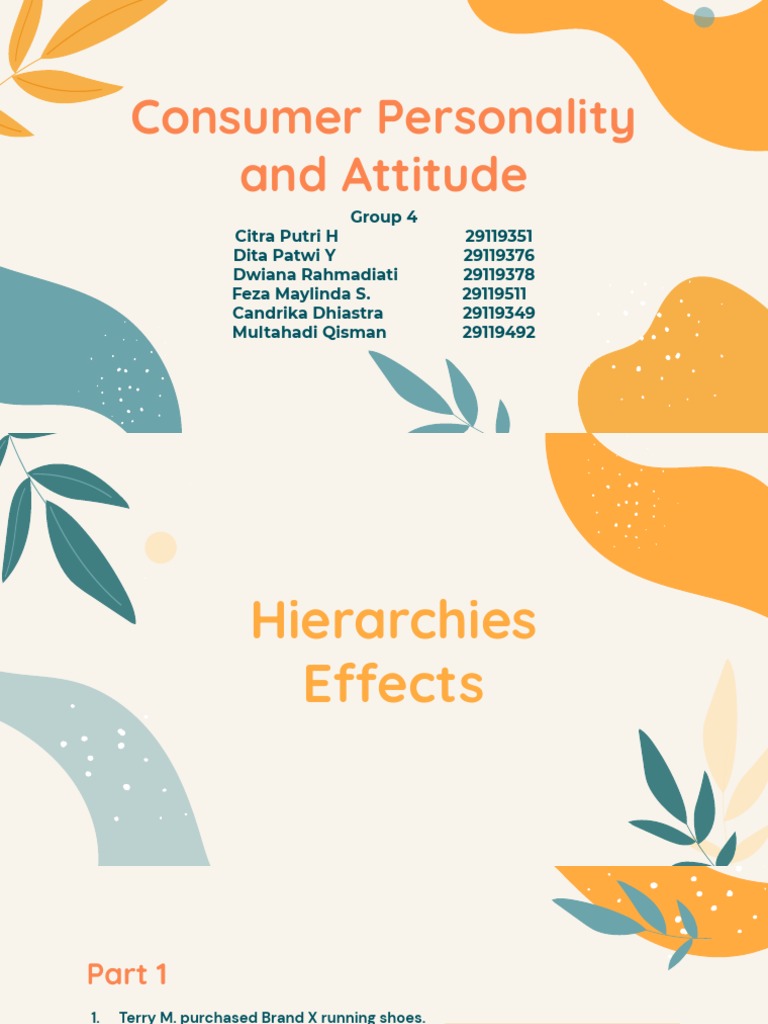 Consumer Personality and Attitude - Group 4 | PDF | Brand | Advertising