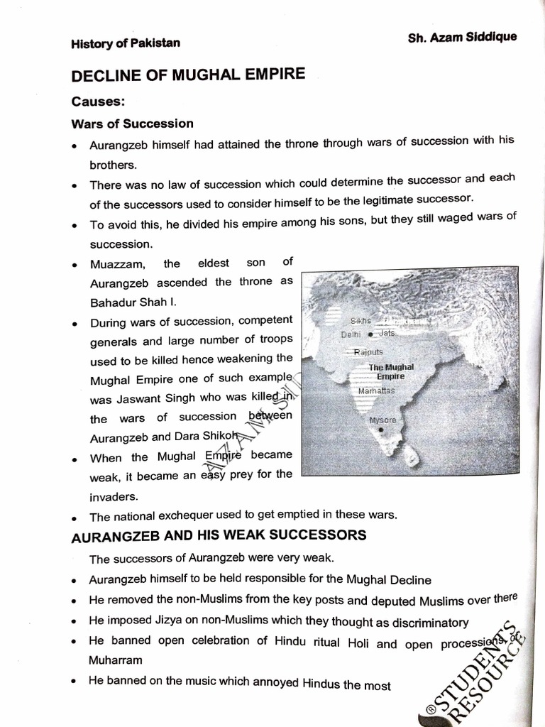 Decline of Mughal Empire | PDF | South Asia | Asia