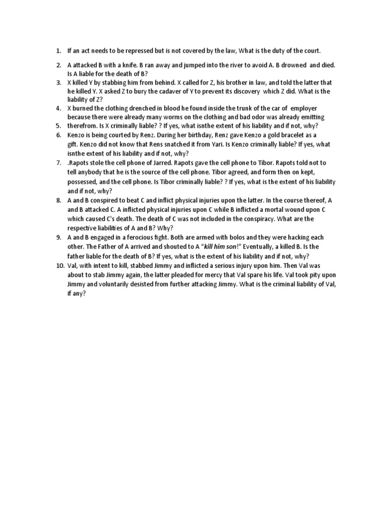 Crim Law 1 Activity 2 9-26-2020 | PDF