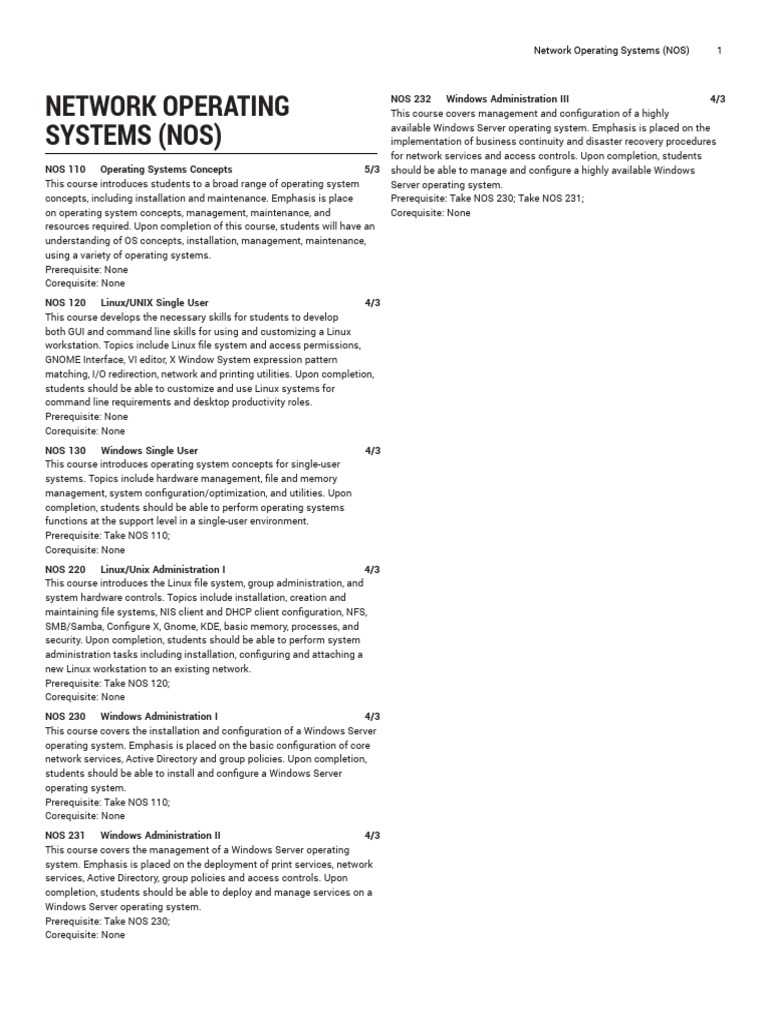 Network Operating Systems (NOS) | PDF | Operating System | Linux