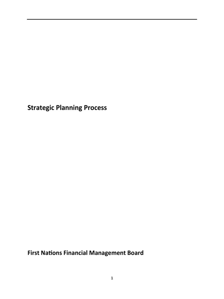 Strategic Planning Process and Sample Strategic Plan - 0 | PDF ...