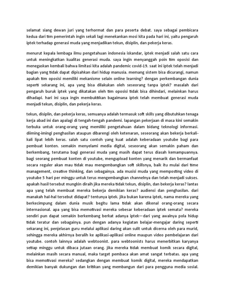 Script Debat PKN | PDF