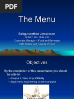 Menu Engineering Worksheet Guide | PDF | Menu | Profit (Economics)