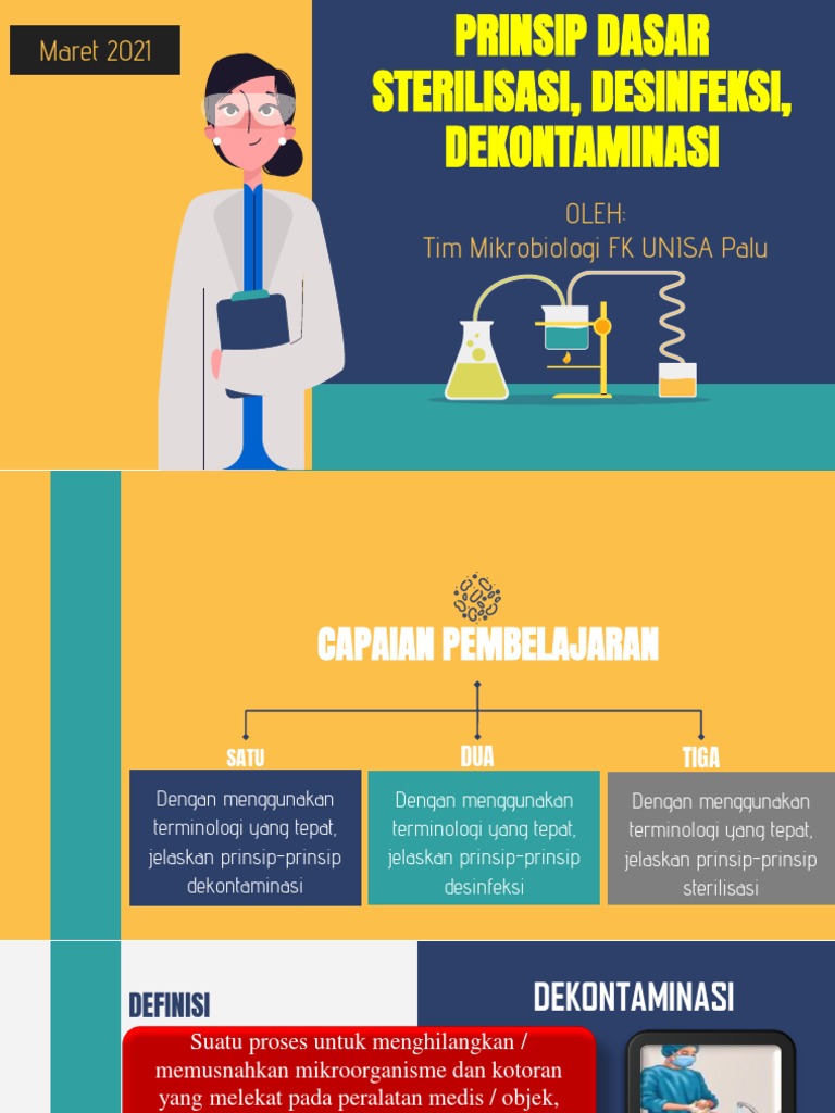 Prinsip Dasar Sterilisasi, Desinfeksi Dan Dekontaminasi | PDF